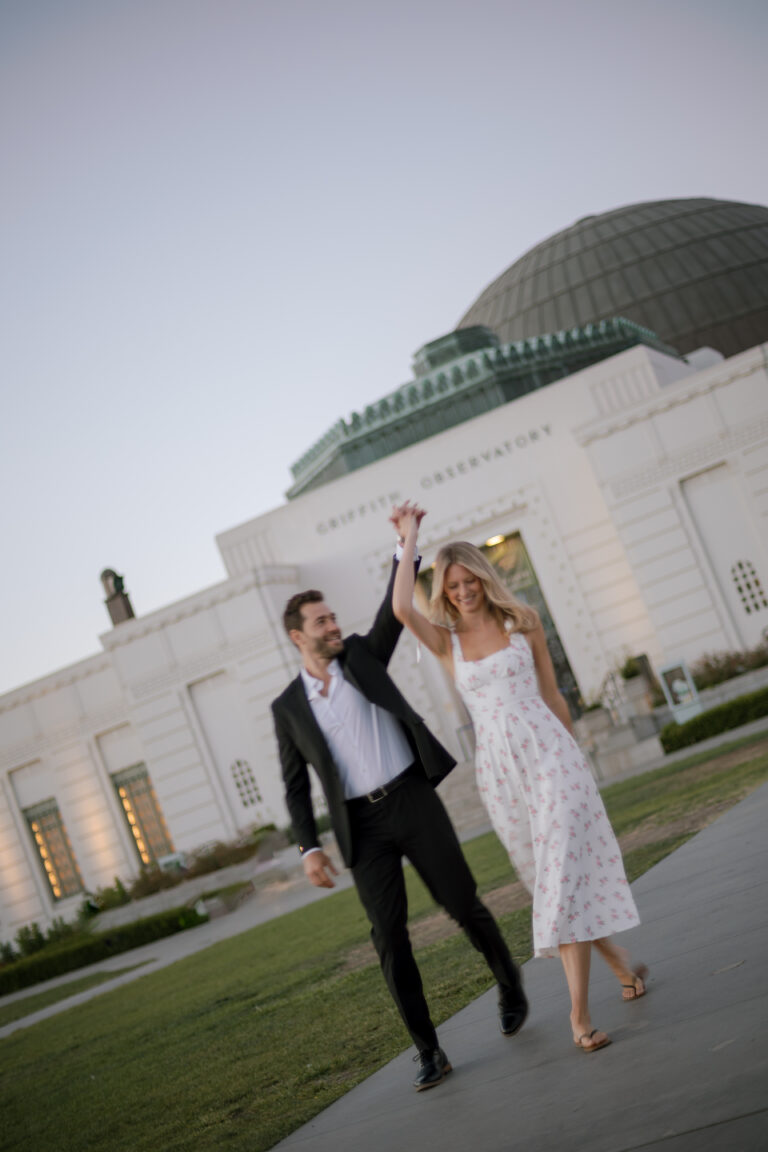 A Magical Sunrise Engagement Session at Griffith Observatory