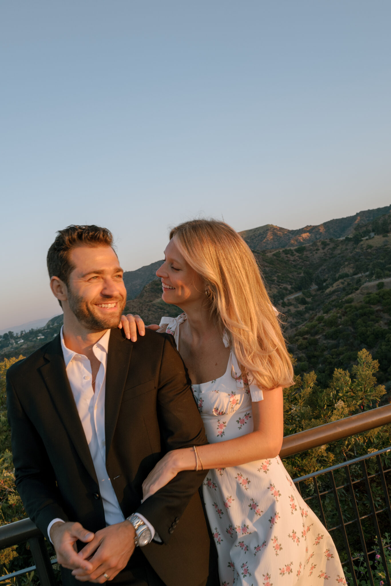 A Magical Sunrise Engagement Session at Griffith Observatory